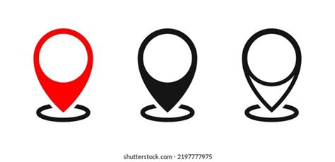 Location Pointer Icon Set Vector Graphic Stock Vector Royalty Free 2197777975 Shutterstock