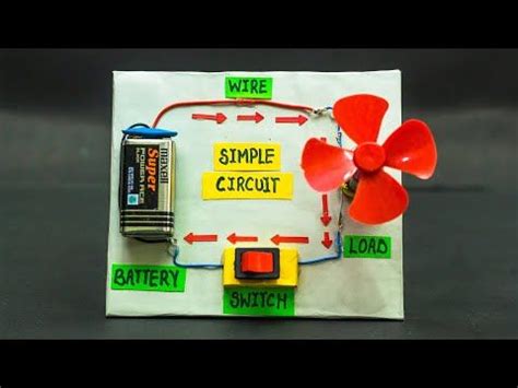 Simple Circuit Working Model YouTube Simple Circuit Projects Easy Science Projects Science