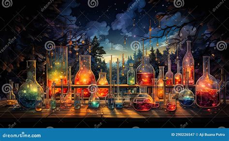 Lab Chemistry Or Science Research And Development Concept With Copy Space Ai Generated Stock