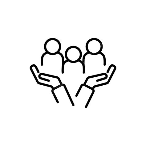 Inclusive Workplace With Employee Protection Icon Teamwork Concept Employee Vector Teamwork