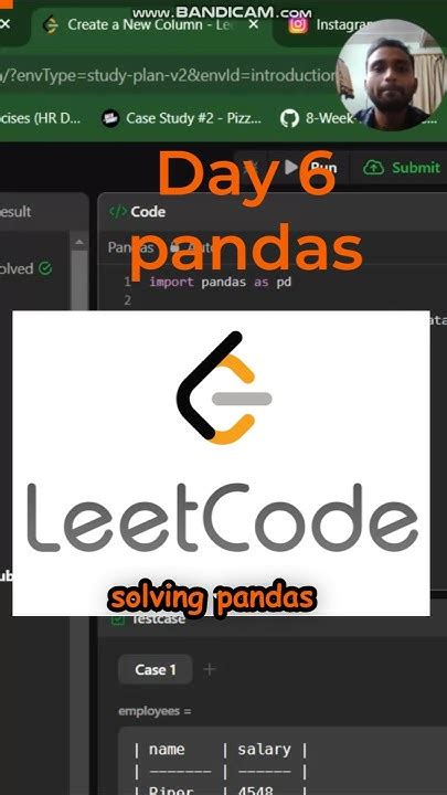 Pandas Leetcode Day 6 Adding New Columns To A Dataframe Coding Python Leetcode Youtube