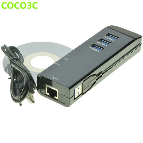 Built In Design Port USB Hub Gigabit Ethernet Adapter USB To RJ Mpbs Lan Network
