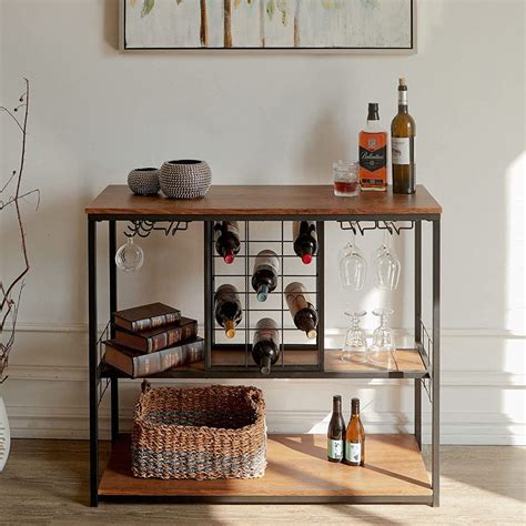 Wine Rack With Glass Table Top At Levi Keller Blog