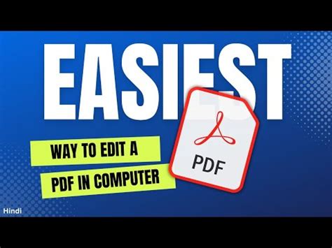 How To Edit PDF In Computer Or Laptop PDF File Ko Kaise Edit Kare In Windows YouTube