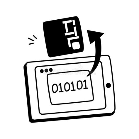 Icon Representing The Automatic Generation Of Code From Software Tools Stock Vector