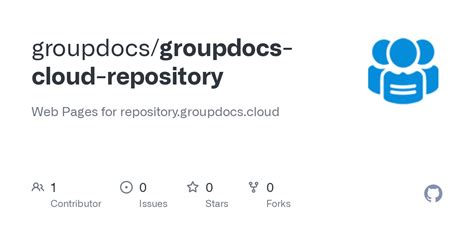 Github Groupdocsgroupdocs Cloud Repository Web Pages For Repositorygroupdocscloud
