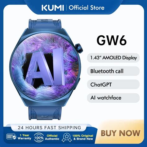 Kumi Gw6 1 43 Amoled Screen Bluetooth Call Waterproof Ip68 Nfc 100