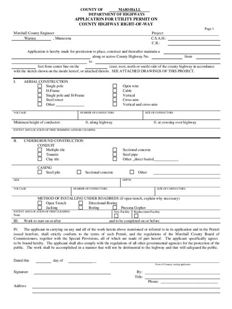 Fillable Online Utility Permit Formdoc Fax Email Print Pdffiller