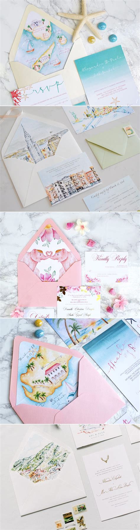 19 Pretty Lined Envelopes Upgrade Your Wedding Invitations With These