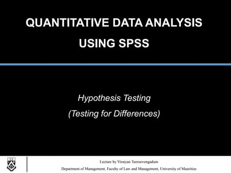 Quantitative Data Analysis Using Spss Pdf