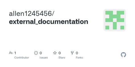 Github Allen1245456externaldocumentation