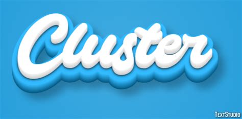 Cluster Text Effect And Logo Design Word
