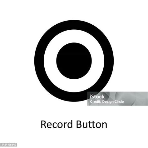 녹화 버튼 솔리드 아이콘 디자인 그림 흰색 배경 Eps 10 파일의 미디어 제어 기호 0명에 대한 스톡 벡터 아트 및 기타 이미지 0명 단일 객체 매스컴 Istock