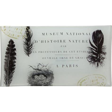 Paperproducts Design French Script Rectangular Glass Decorator Plate