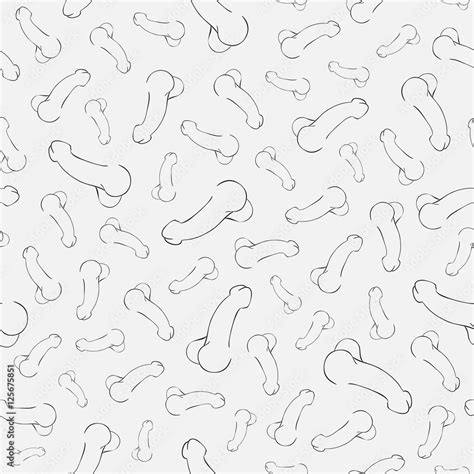 Human Penis Illustration Seamless Pattern Stock Vector Adobe Stock