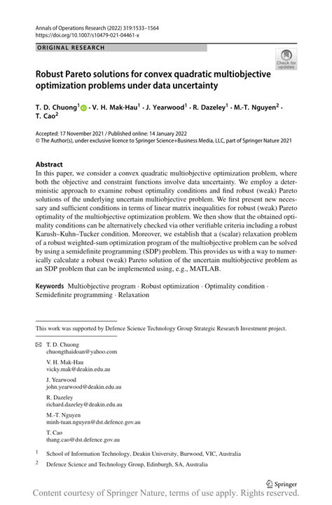 Robust Pareto Solutions For Convex Quadratic Multiobjective