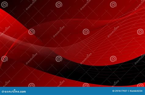 Red Lines Wave Curves Abstract Technology Background Stock Vector Illustration Of Wave