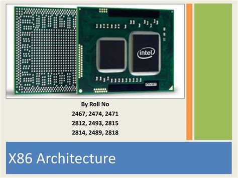 Intel X86 Architecture
