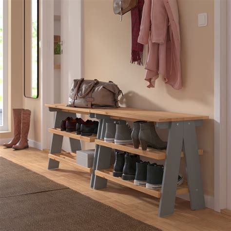 KallsÖ Bench With Shoe Storage Grey 80x38x56 Cm Ikea