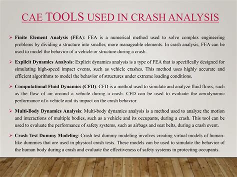 Advance Application Of Cae In Crash Analysis Pptx