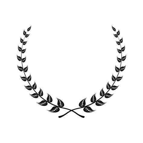 Laurel Wreath Vector Black Color Isolated 10597697 Vector Art At Vecteezy