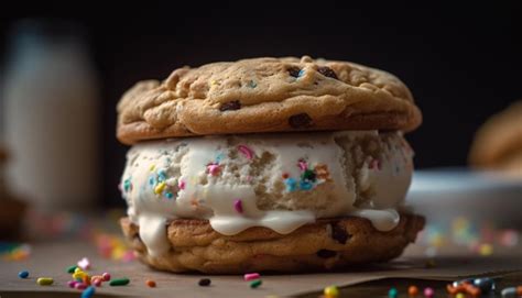 Premium Ai Image Homemade Chocolate Cookies A Sweet Indulgence On A Rustic Table Generated By