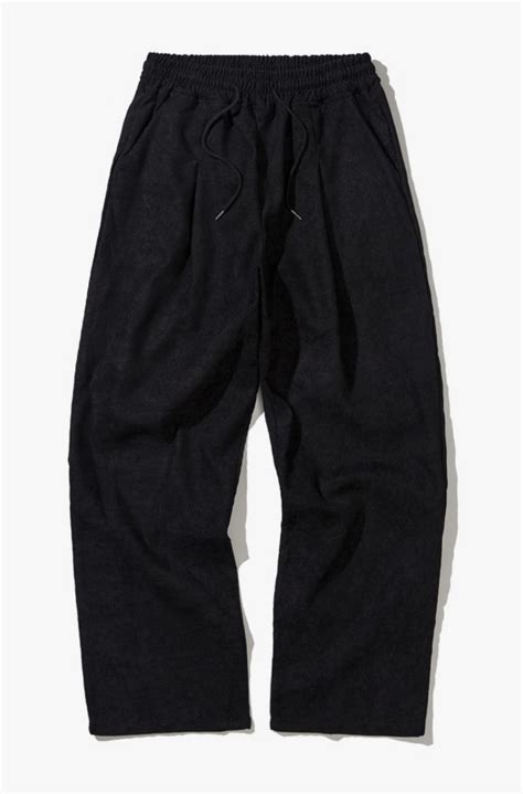 Greenery Creed 그리너리 크리드 실시간 인기 스타일 코듀로이 밴딩팬츠 블랙 온더룩