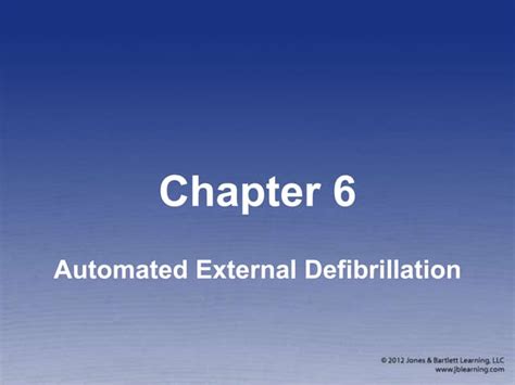 Chapter 6 Automated External Defibrillation Pptx