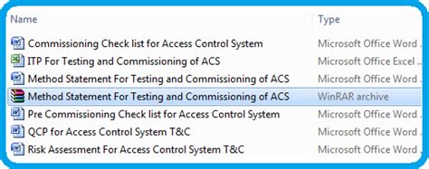 Security Access Control Acs System Testing And Commissioning Method Statement