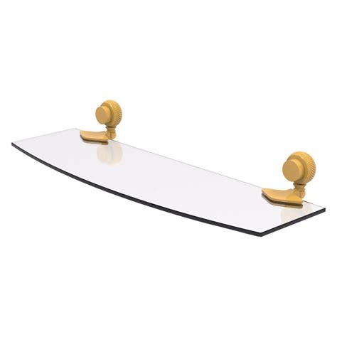 Venus Collection Glass Shelf With Twisted Accents