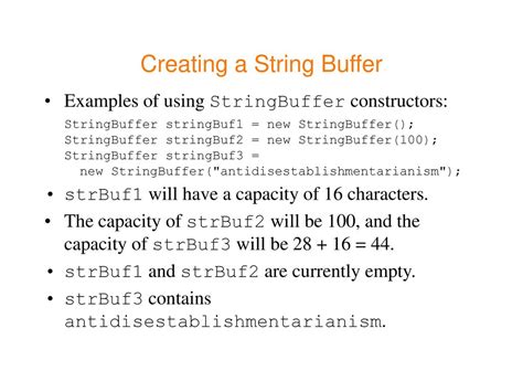 The Stringbuffer Class Ppt Download