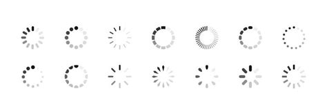 Circular Loading Buffering Icons Royalty Free Vector Image
