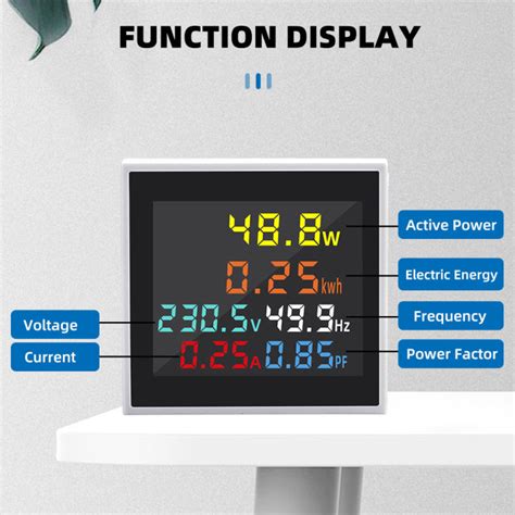 22mm Ac Monitor 6in1 Digital Display Voltmeter Ammeter Current Voltage