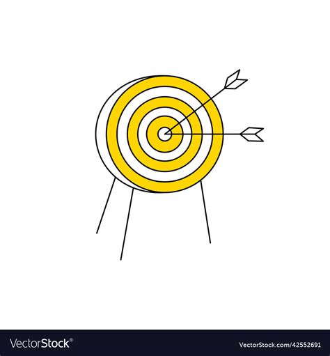 Cartoon Of Target Icon Royalty Free Vector Image