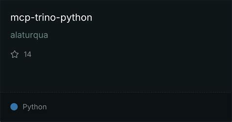 Mcp Trino Server Glama