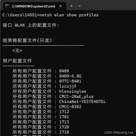 查看本机电脑连接过的wifi密码netsh Wlan Show Profiles Name Csdn博客