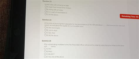 Question 23 Soiled Notes Will Ordinarily Be Studyx