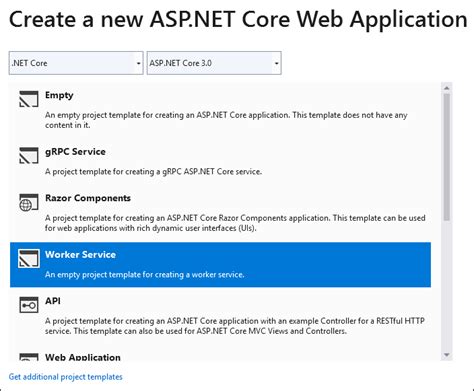 Worker Service Template In Net Core