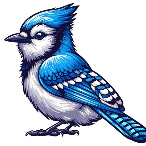 Premium Vector Cute Blue Jay Vector Cartoon Illustration