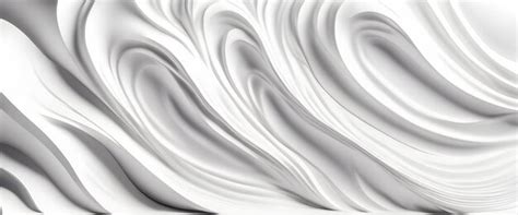 Premium Photo White Waves Background 3d Render Shapes Background
