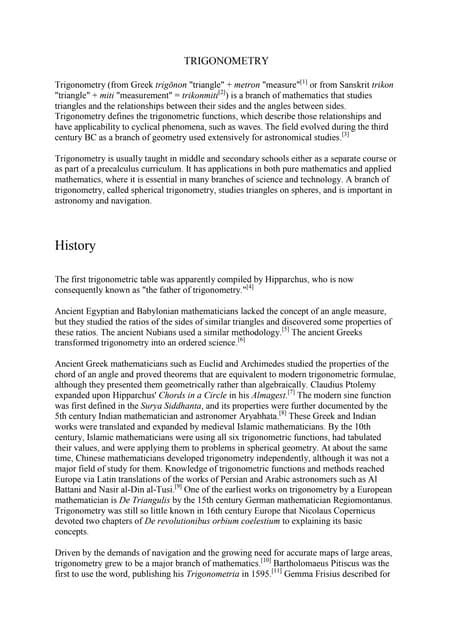 Trigonometry Slide Presentation Pptx