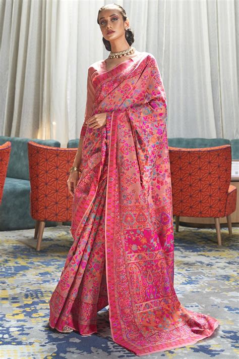Ethnic Printed Soft Silk Cerise Pink Saree Sarv113279