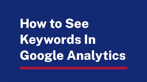 How To See Keywords In Google Analytics Auseo
