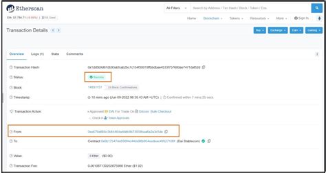 Etherscan Information Center Contract Interactions On The Chain