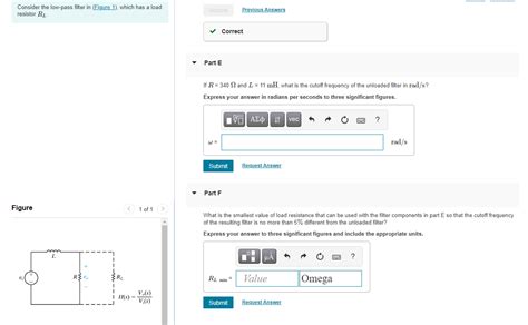 Solved Consider The Low Pass Filter In Figure Which Has Chegg