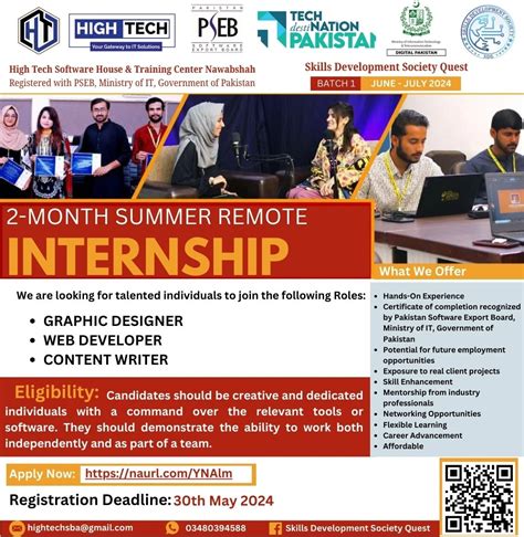 Internship Opportunity High Tech Software House Nawabshah In
