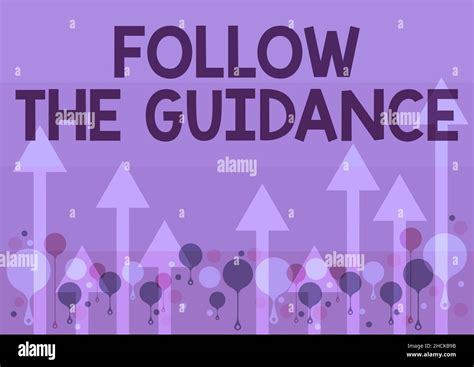 Text Showing Inspiration Follow The Guidance Internet Concept