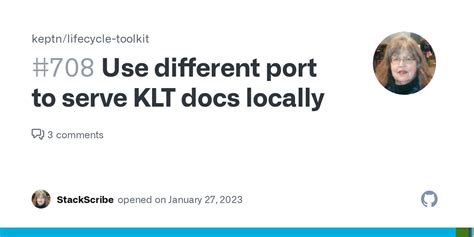 use different port to serve klt docs locally · issue 708 · keptn lifecycle toolkit · github