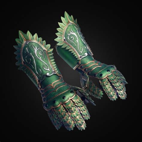 Elven Lord Gauntlets Pattern Leather Gauntlet Template