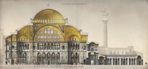Section Of Hagia Sophia Architecture Byzantine Art Et Architecture